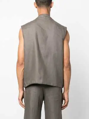 ROBYN LYNCH Band-collar Zip-up Gilet