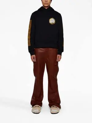 Amiri Flared Leather Cargo Trousers