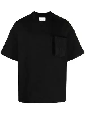 JIL SANDER Patch-pocket Cotton T-shirt - Black