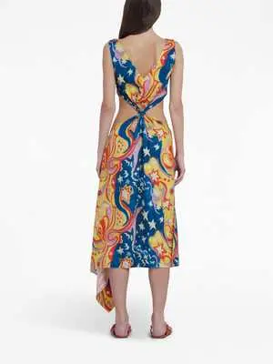 Marni Star Print Midi Dress - Blue