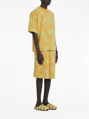Marni Graphic-print Drop-crotch Shorts