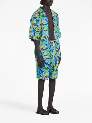 Marni Graphic-print Drop-crotch Shorts