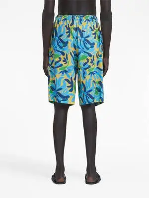 Marni Graphic-print Drop-crotch Shorts