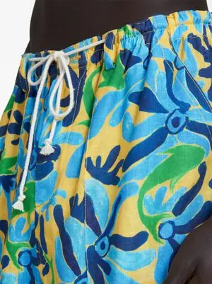 Marni Graphic-print Drop-crotch Shorts