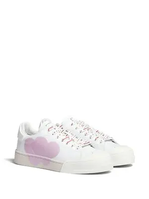 Marni Graphic Print Low Top Sneakers - White