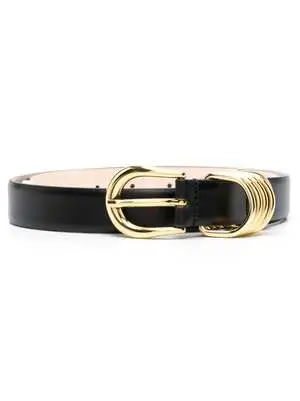 DEHANCHE Hollyhock Leather Belt - Black