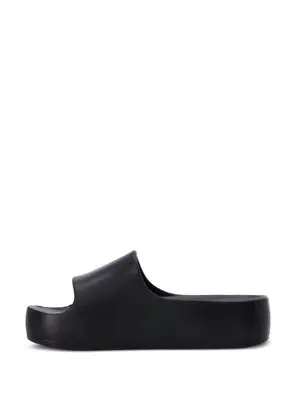 Karl Lagerfeld Logo-print Flat Slides - Black