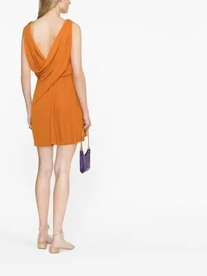 Alberta Ferretti Draped V-neck Dress