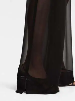Saint Laurent Semi-sheer Wide-leg Trousers