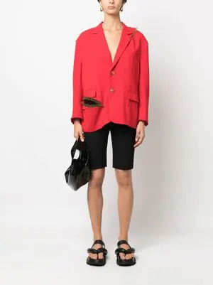 Undercover Boxy Tulle-trim Blazer
