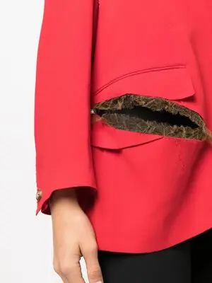 Undercover Boxy Tulle-trim Blazer