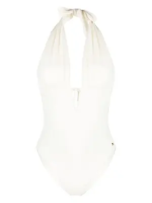 TOM FORD Plunging V-neck One-piece Swimsuit - White