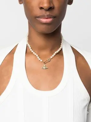 Vivienne Westwood Faux-Pearl Lucrece Necklace - White | Editorialist