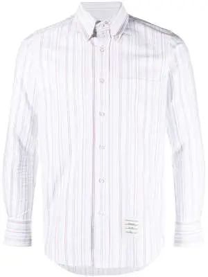 Thom Browne University-stripe Long-sleeve Shirt