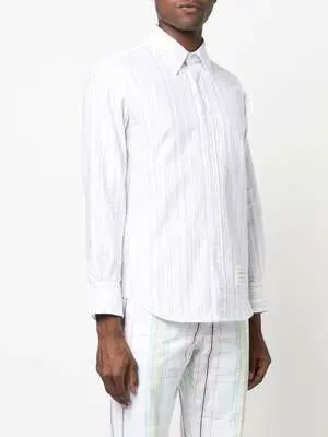 Thom Browne University-stripe Long-sleeve Shirt