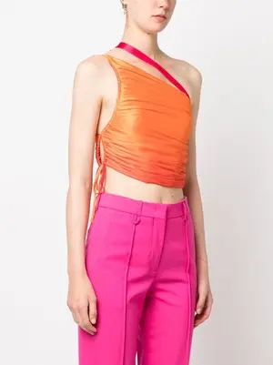 ANDREĀDAMO Gradient-effect One-shoulder Top