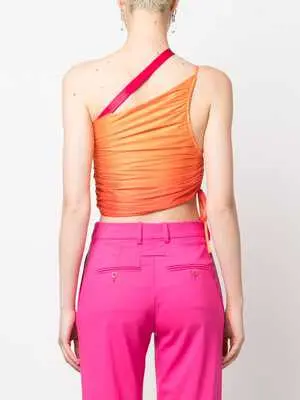 ANDREĀDAMO Gradient-effect One-shoulder Top