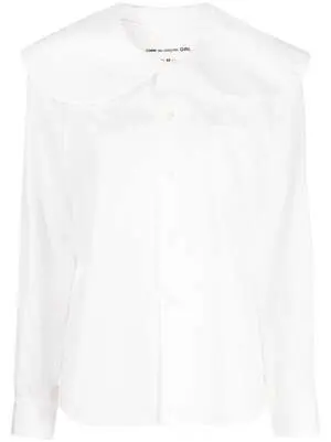 Comme Des Garçons Oversized-collar Cotton Blouse