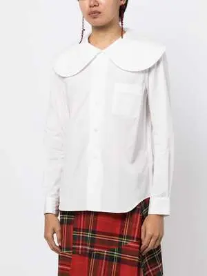 Comme Des Garçons Oversized-collar Cotton Blouse