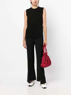 Comme Des Garçons Crewneck Cotton Vest Top - Black