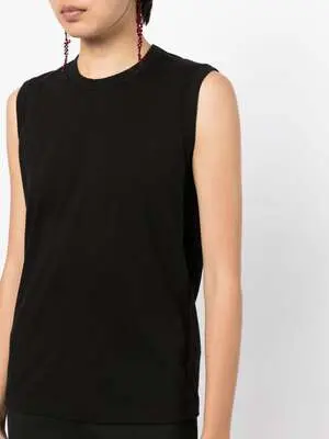 Comme Des Garçons Crewneck Cotton Vest Top - Black