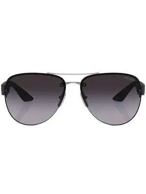 Prada Logo-print Sunglasses - Silver