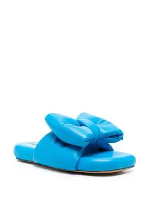 Off-White Bow-detail Leather Sandals - Blue