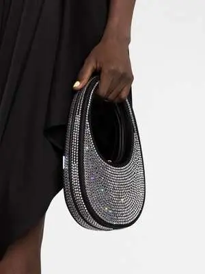 Coperni Swipe Rhinestone-embellished Mini Bag - Black