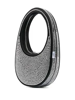 Coperni Swipe Rhinestone-embellished Mini Bag - Black