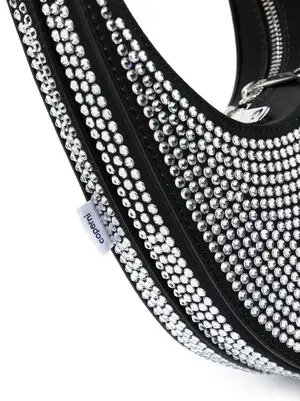 Coperni Swipe Rhinestone-embellished Mini Bag - Black