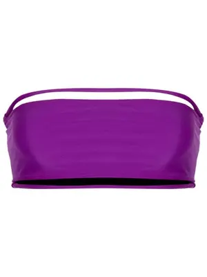 GLORIA COELHO Strapless Bikini Top - Purple