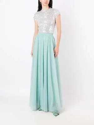 GLORIA COELHO Tulle Maxi Skirt