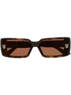 CARTIER Rectangle-frame Sunglasses - Brown
