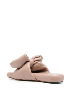 Off-White Bow-detail Leather Sandals - Neutrals