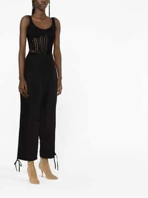 MSGM Tie-cuff Cropped Trousers