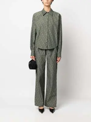 Gcds Open-leg Monogram Trousers