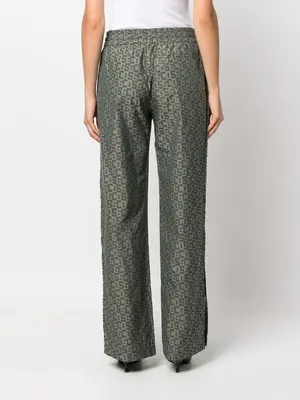 Gcds Open-leg Monogram Trousers