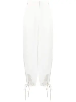 MSGM Elasticated Waist Trousers - White