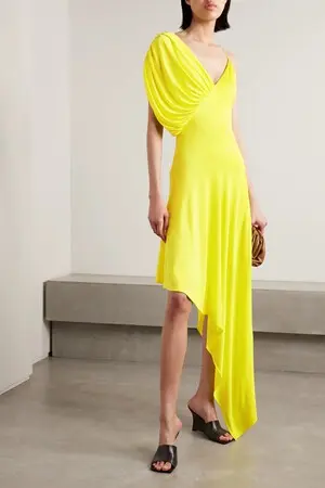 Stella McCartney Asymmetric Draped Jersey Dress