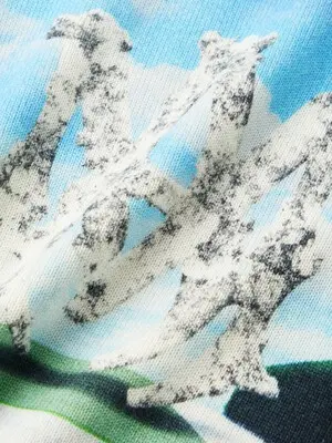 Amiri Printed Cotton And Cashmere-blend Sweater