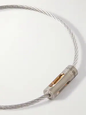 Le Gramme Brushed Sterling Titanium And -karat Gold Bracelet - Silver