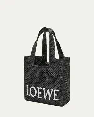 Loewe X Paula's Ibiza Small Raffia Tote Bag - Black