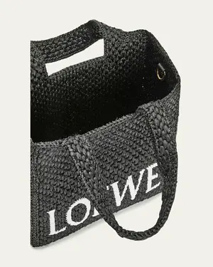 Loewe X Paula's Ibiza Small Raffia Tote Bag - Black