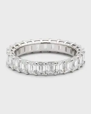 Neiman Marcus Emerald-cut Diamond Eternity Band - Platinum