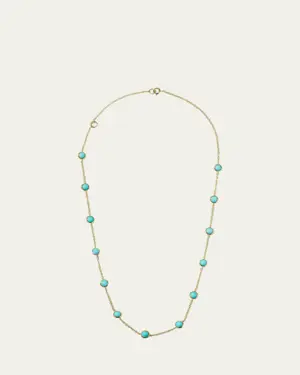 Ippolita Ippolita 18K Gold 13-Stone Station Necklace Turquoise
