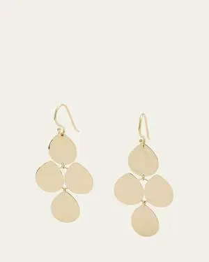 Ippolita 18k Small Crinkle Cascade Earrings - Gold