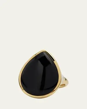 Ippolita 18k Polished Rock Candy Medium Teardrop Ring - Onyx