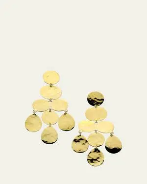 Ippolita 18k Small Crinkle Chandelier Earrings - Gold