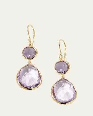 Ippolita Ippolita Rock Candy Teardrop Earrings In 18K Gold Amethyst