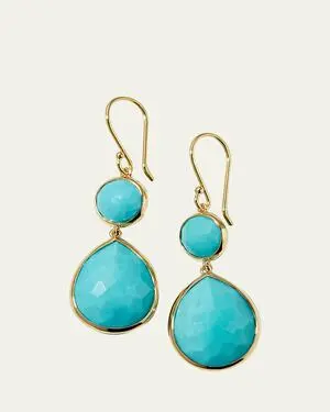 Ippolita Rock Candy Teardrop Earrings In 18k Gold - Turquoise